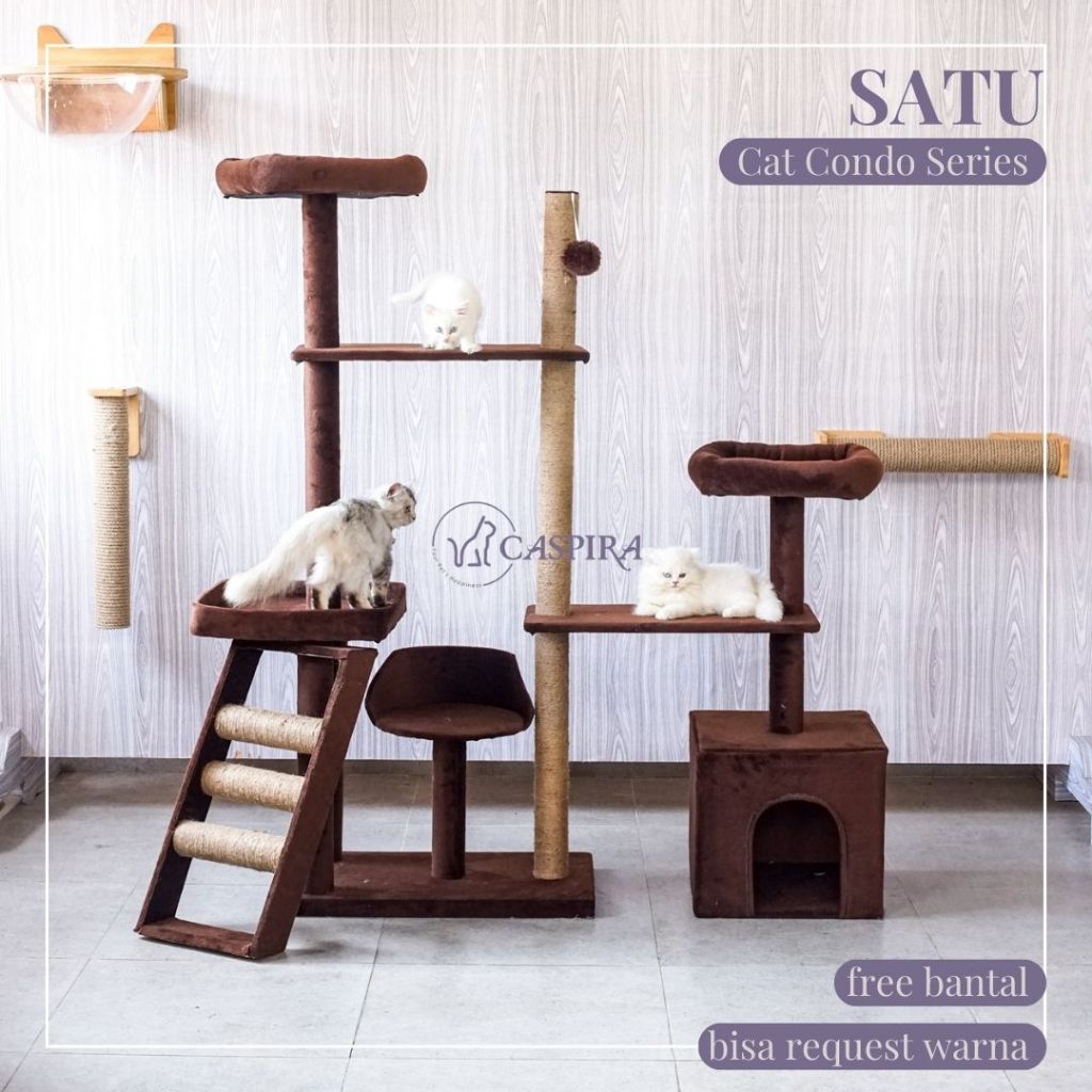 Jual Cat Tree Kandang Kucing - Cat Condo Garukan Kitten Persia - Cat ...