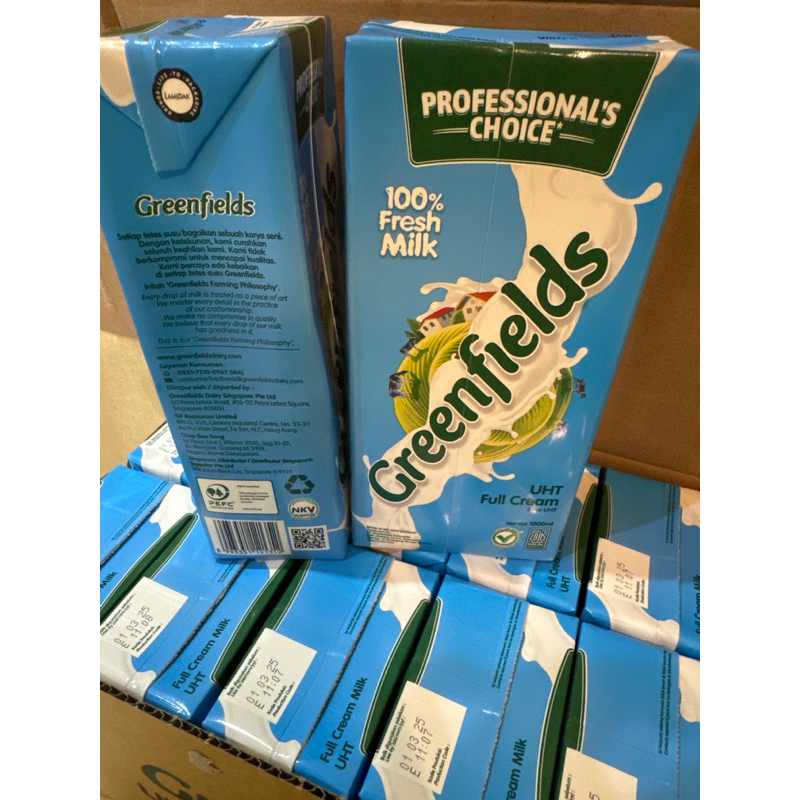 Jual Greenfields UHT Full Cream Milk 1L | Shopee Indonesia