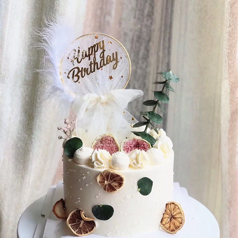 Jual NEW!! Cake topper dekorasi kue bulu mutiara besi tempa kue selamat ...