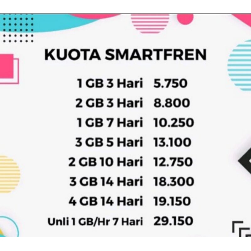 Jual PAKET DATA KUOTA SMARTFREN (KUOTA MINI) | Shopee Indonesia