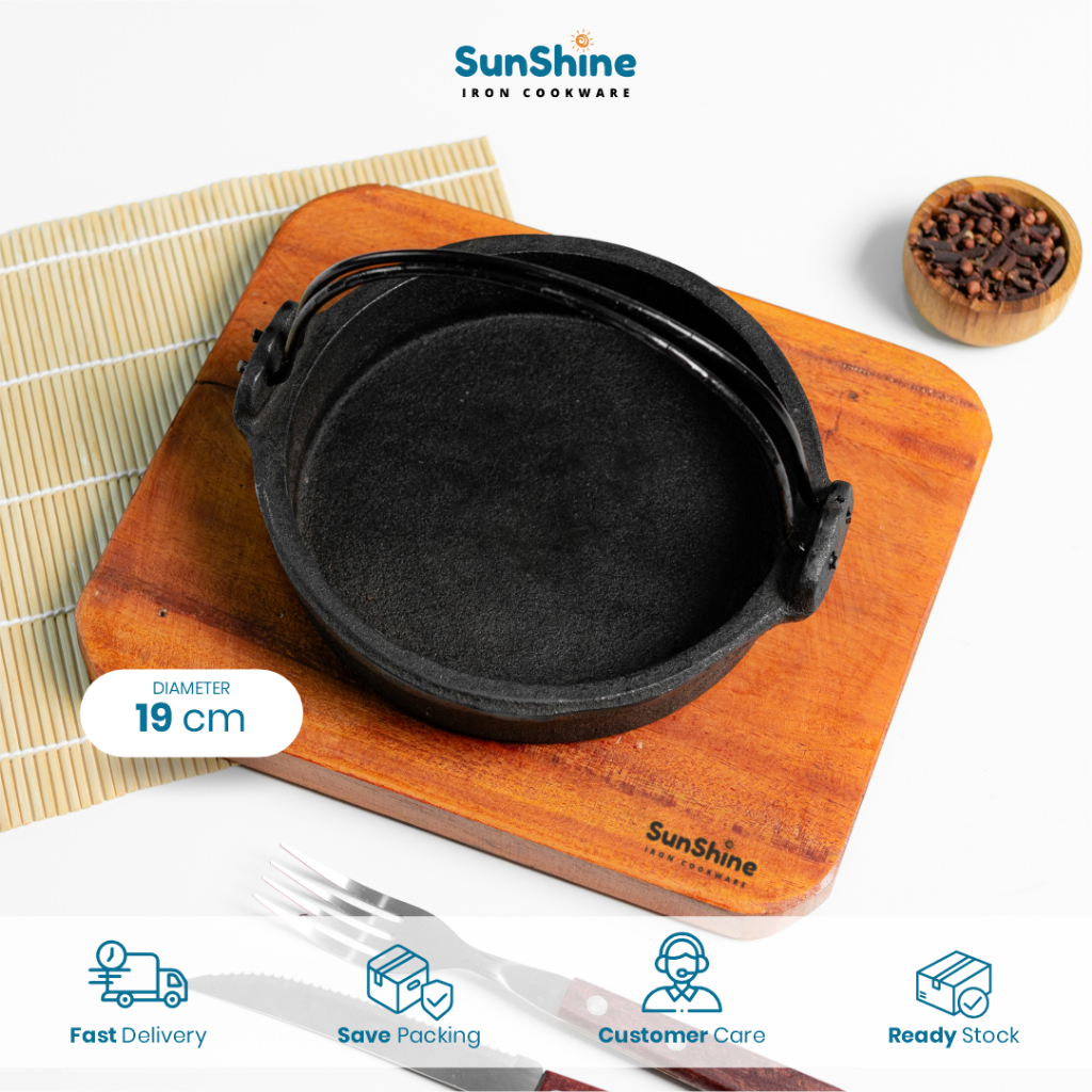 Jual SUNSHINE Sukiyaki Pan Hot Plate / Hot Plate Cast Iron 19 cm ...