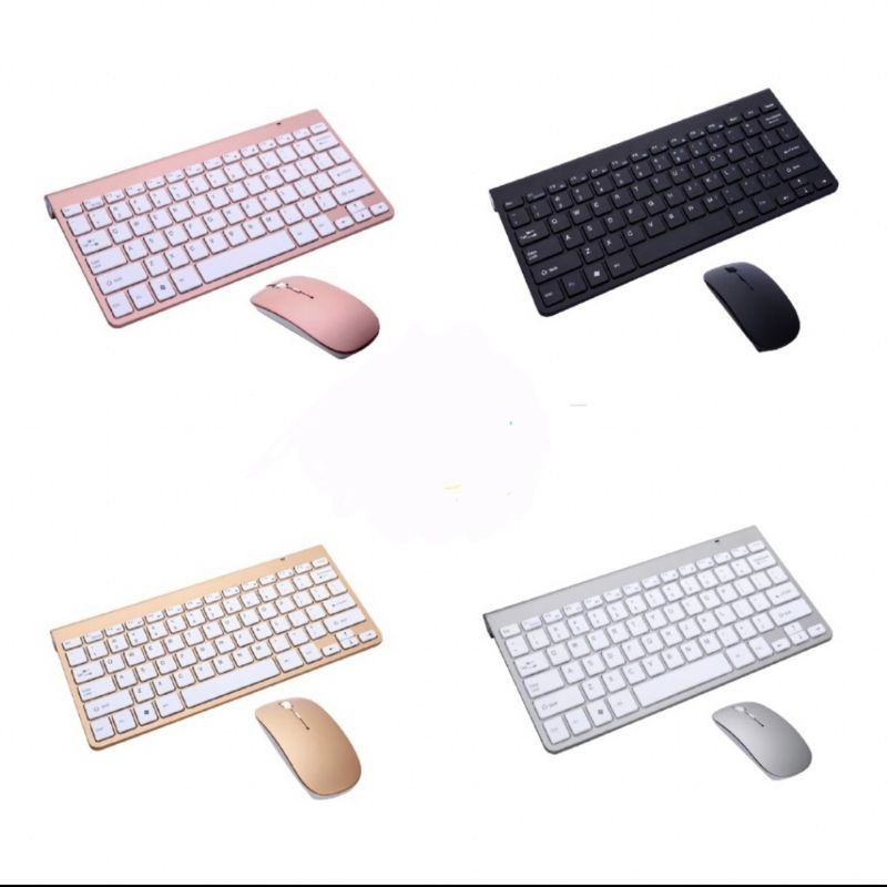 Jual Myallstore Paket Keyboard Wireless Mouse Wireless Silent Desain Ultrathin Elegan W202