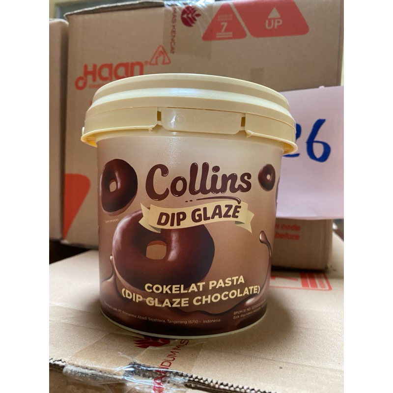 Jual COLLINS DIP GLAZE CHOCOLATE 1kg | SLAI COKLAT COLLINS 1kg | Shopee ...