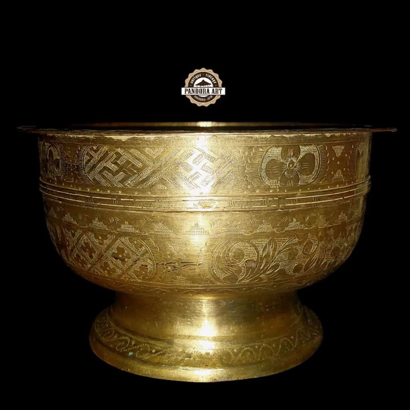 Jual Bokor kuningan ukir lawas size BESAR ( B494 ) | Shopee Indonesia