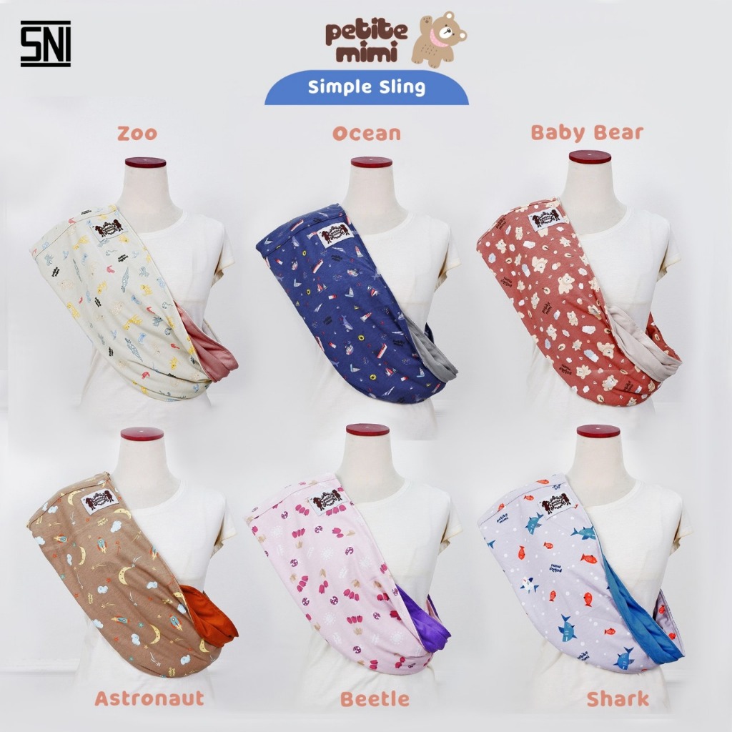 Jual Petite Mimi GEOS Motif Simple Sling Gendongan Kaos/Gendongan Bayi ...