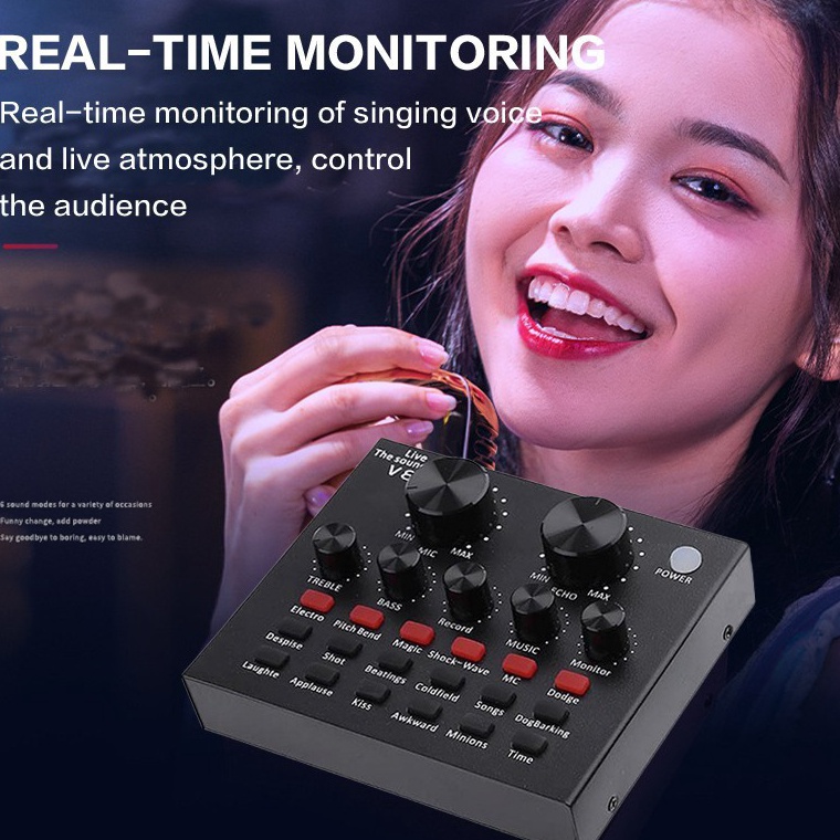 Jual KODE F23Z Soundcard V8 Sound Card V8s V8 Bluetooth Audio Usb External Live Mixer Audio ...