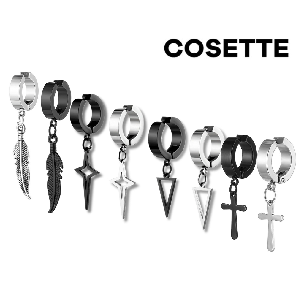 Jual Anting Tempel Stainless Titanium Earring Cosette Pria Wanita Anti ...