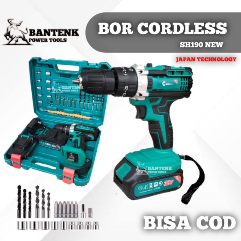 Jual MESIN BOR CORDLESS SH190 NEW BOR CAS 21V MAX LENGKAP. MESIN BOR ...
