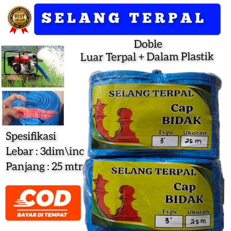 Jual selang terpal 3 dim 25 meter selang kebun selang sawah selang air ...