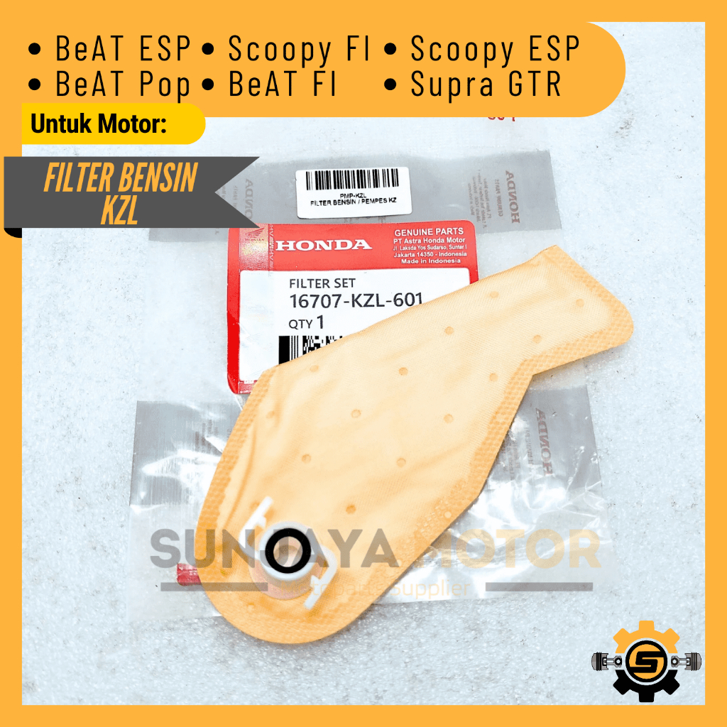 Jual Filter Fuel Pump Original Honda KZL Saringan Bensin Beat FI Beat Pop Scoopy ESP Supra GTR ...