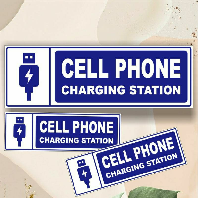 Jual Stiker cell phone charging station waterproof custom | Shopee ...