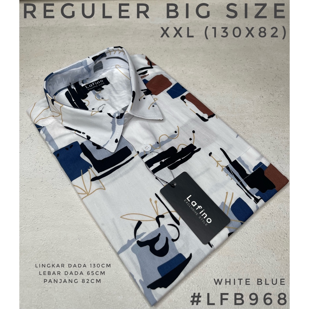 Jual LAFINO (XXL) -2XL- HEM / KEMEJA JUMBO BIG SIZE PENDEK MOTIF / CORAK BATIK XXXL/XXXXL ...