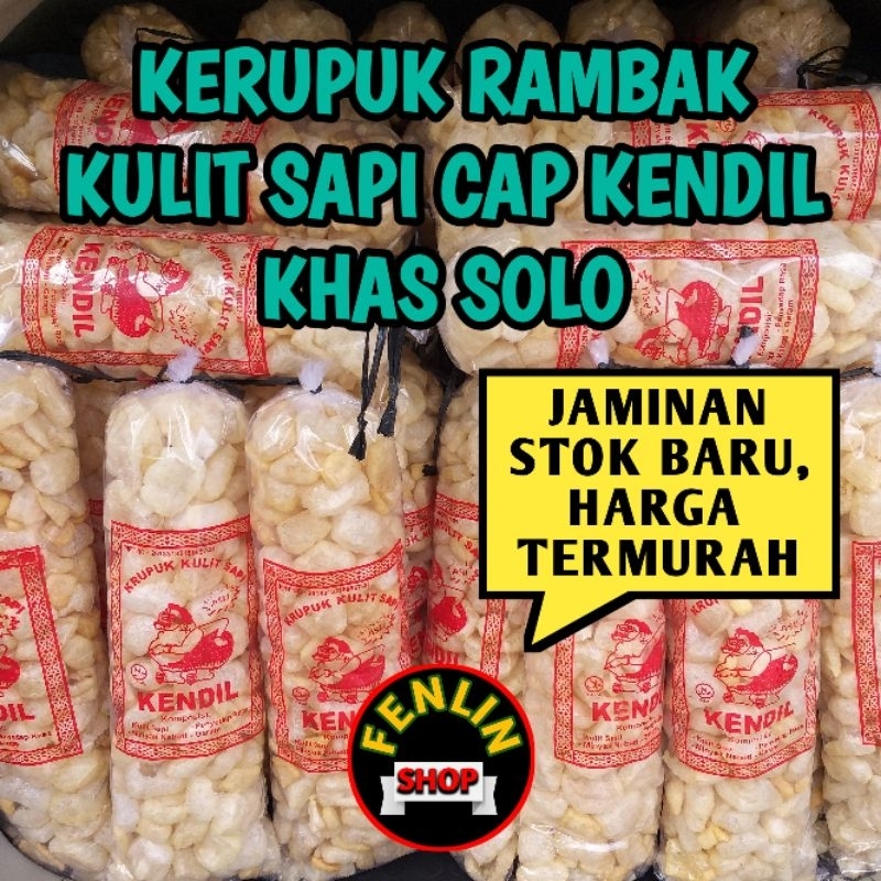 Jual ( INSTANT ) TERMURAH KERUPUK RAMBAK KULIT SAPI CAP KENDIL KHAS ...