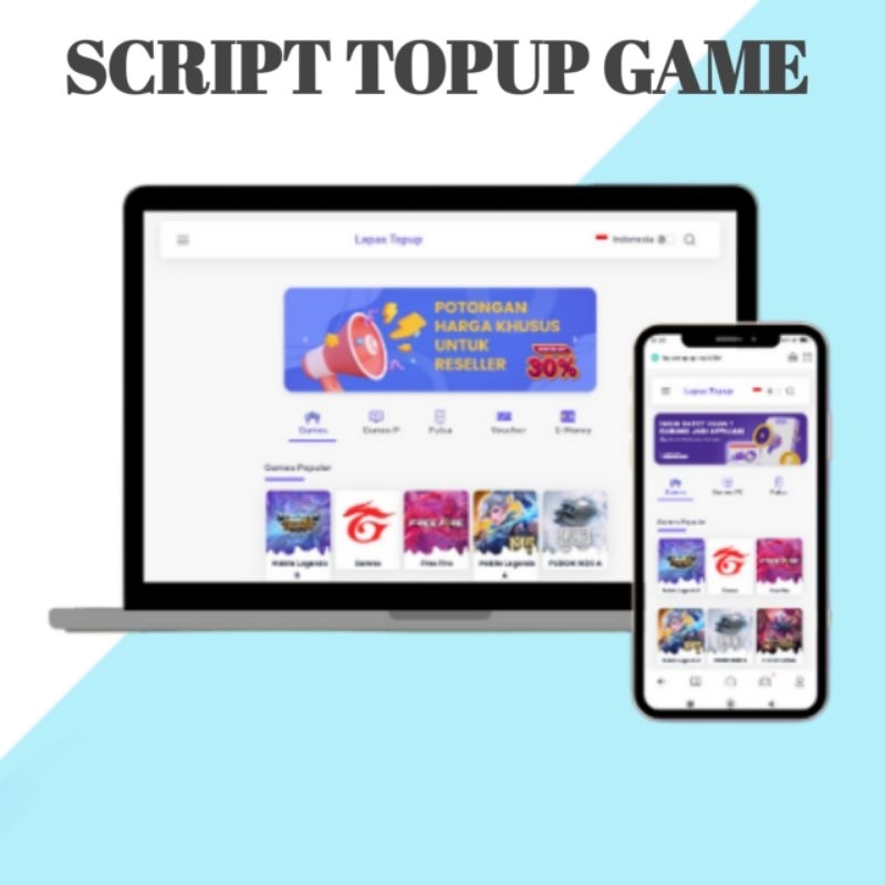Jual source Code Website TopUp Game || Source Code PPOB | Shopee Indonesia