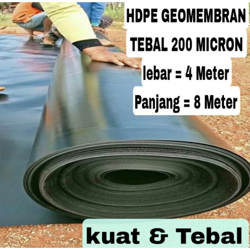 Jual Geomembran Hdpe ukuran 4x8 meter tebal 200 Micron | Shopee Indonesia
