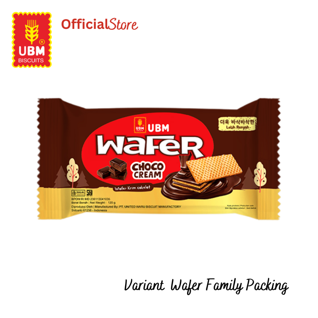 Jual UBM Biscuit Wafer Choco Cream 120 gr | Shopee Indonesia