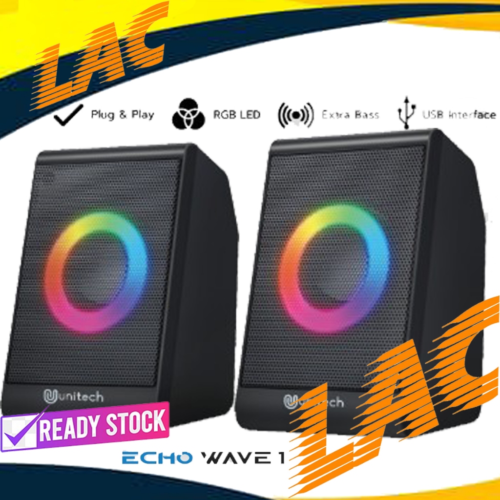 Jual SPEAKER USB RGB /SPEAKER UNITECH EXTRA BASS PLUG&PLAY SPEAKER PC ...