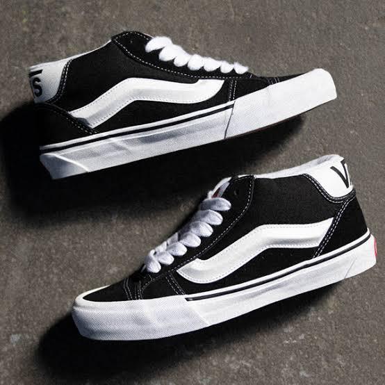 Jual Vans Knu Mid Skool Black White,Sepatu Sneakers Pria Dan Wanita ...