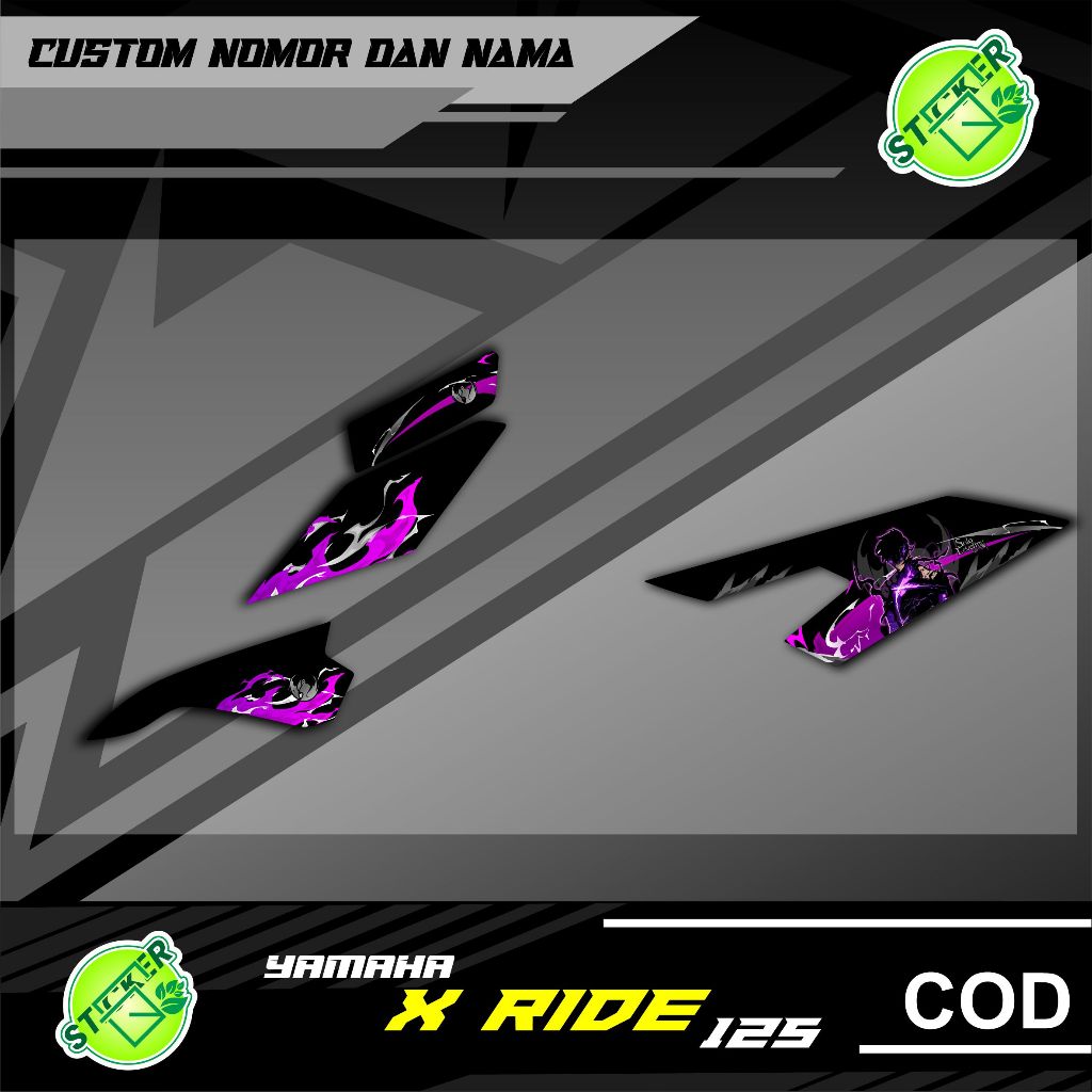 Jual STRIPPING SIMPEL YAMAHA X RIDE 125 SOLO LEVELING SUDAH DI CUTTING ...