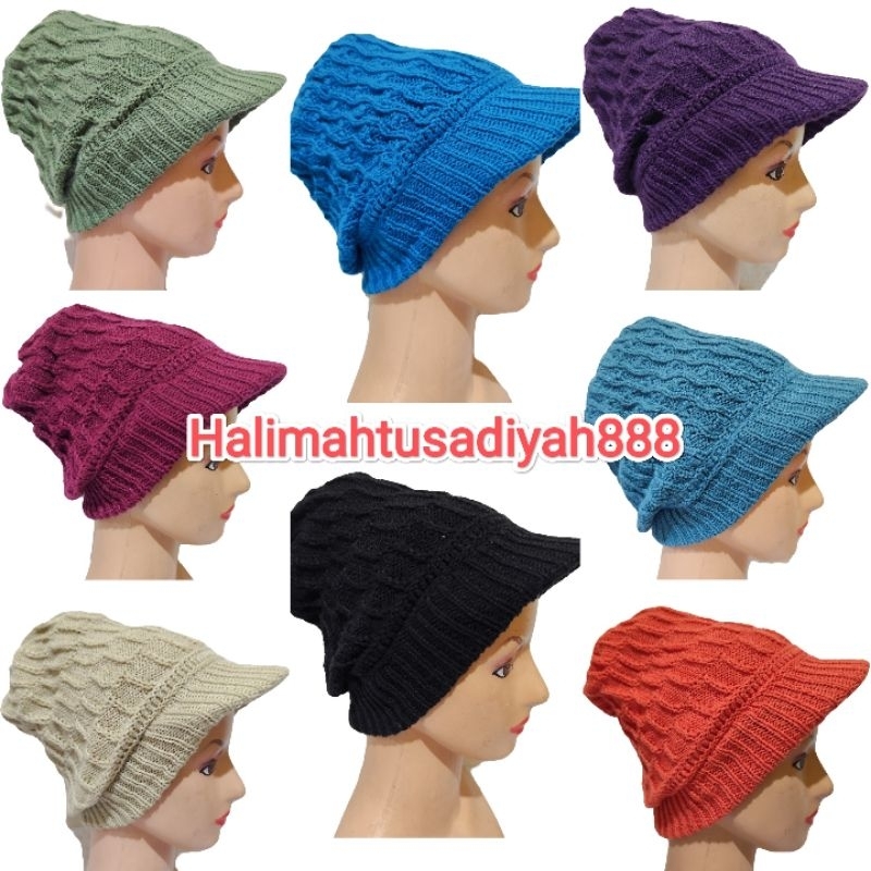 Jual kerpus Ciput topi nenek kupluk rajut hijab instan umroh haji ...
