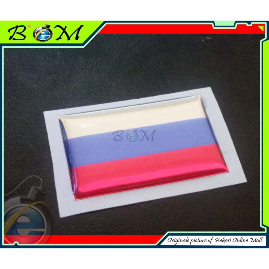 Jual Sticker stiker Timbul bendera rusia russia 3x2 cm | Shopee Indonesia
