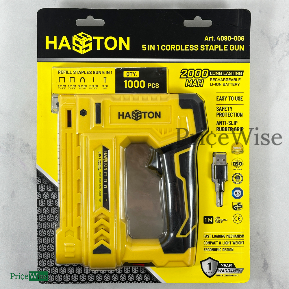 Jual Mesin Paku Staples Tembak 5 in 1 Hasston 4090-006 / Cordless Staple | Shopee Indonesia