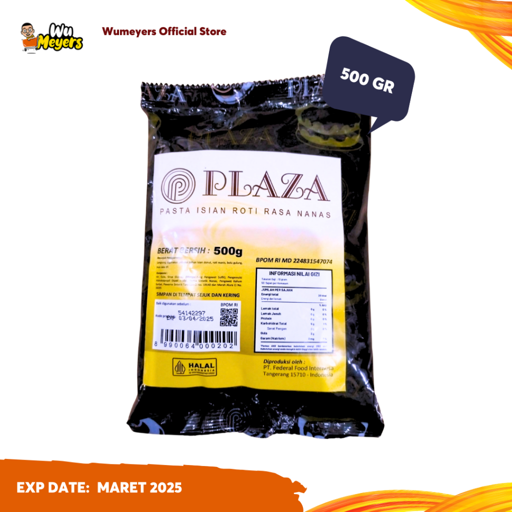 Jual PLAZA Filling Paste Nanas | Pasta Isian Roti Rasa Nanas | Selai ...