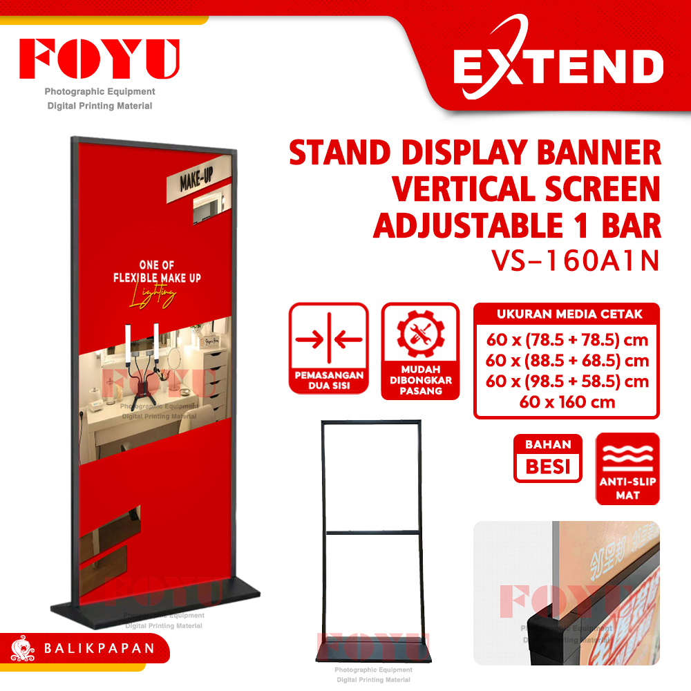 Jual Stand Display Banner Poster Menu Promosi Vertikal Vertical Screen ...