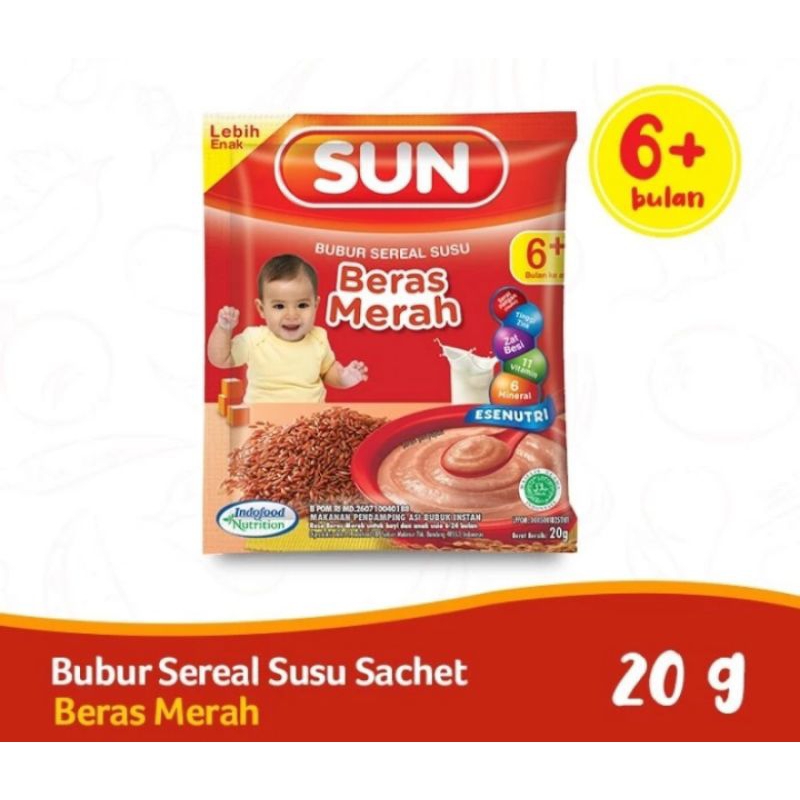 Jual sun beras merah 1 karton isi 80pcs(@20g) | Shopee Indonesia