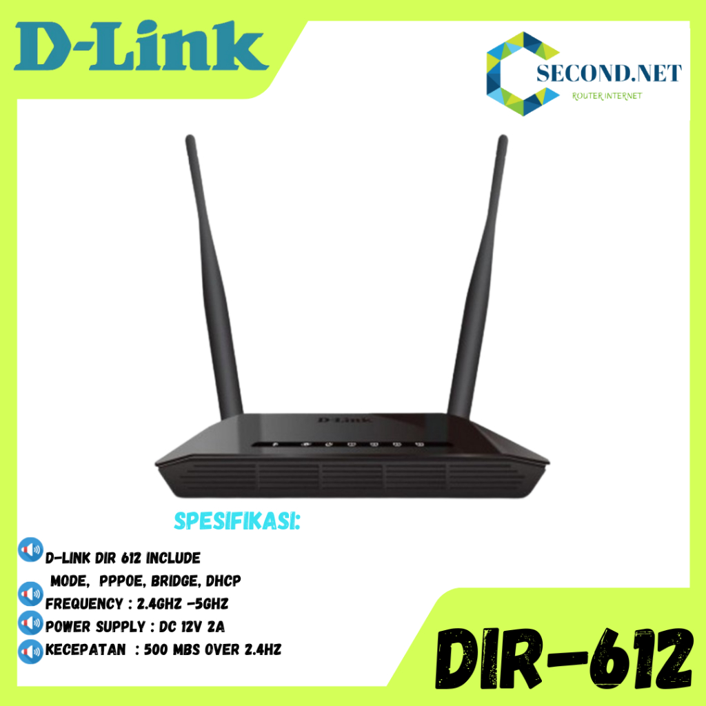 Jual ROUTER D-LINK DIR 612 SECOND NEW LIKE INCLUDE ADAPTOR | Shopee ...