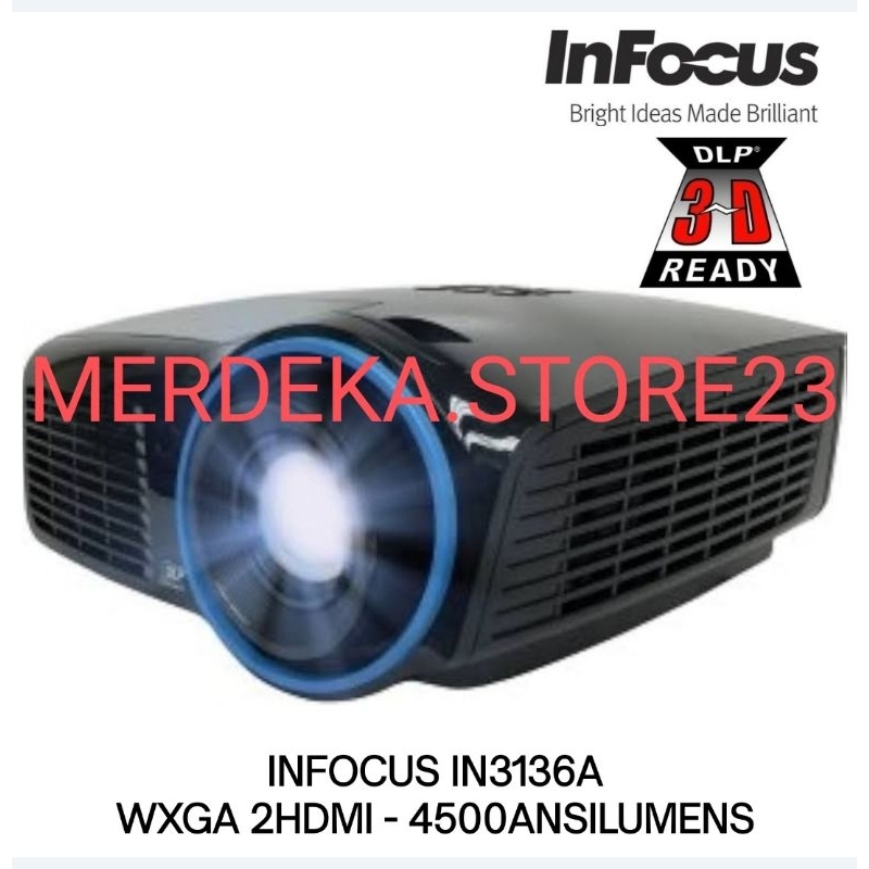Jual INFOCUS IN-3136A / INFOCUS IN 3136A PROYEKTOR WXGA 4500 ANSI LUMENS 3D DLP PROJECTOR DOUBLE ...