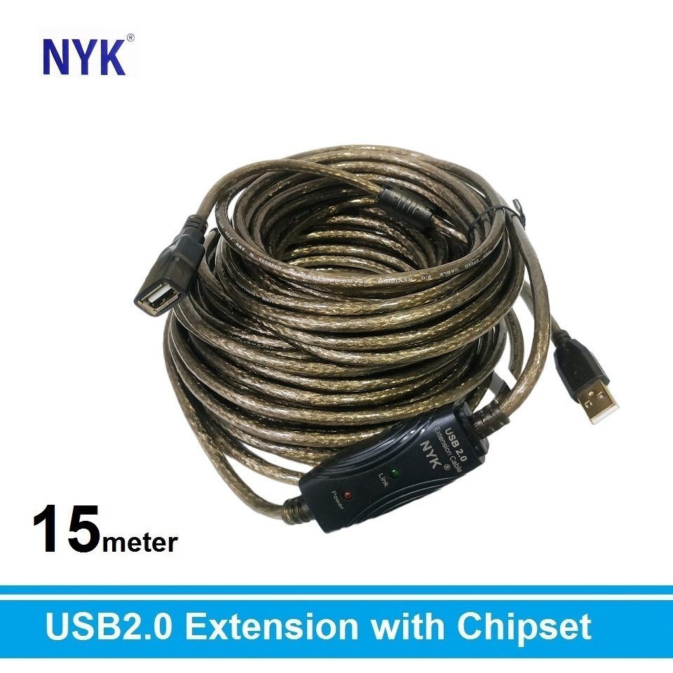 Jual Kabel USB 2.0 Extender with Chipset Extension 15M | Shopee Indonesia