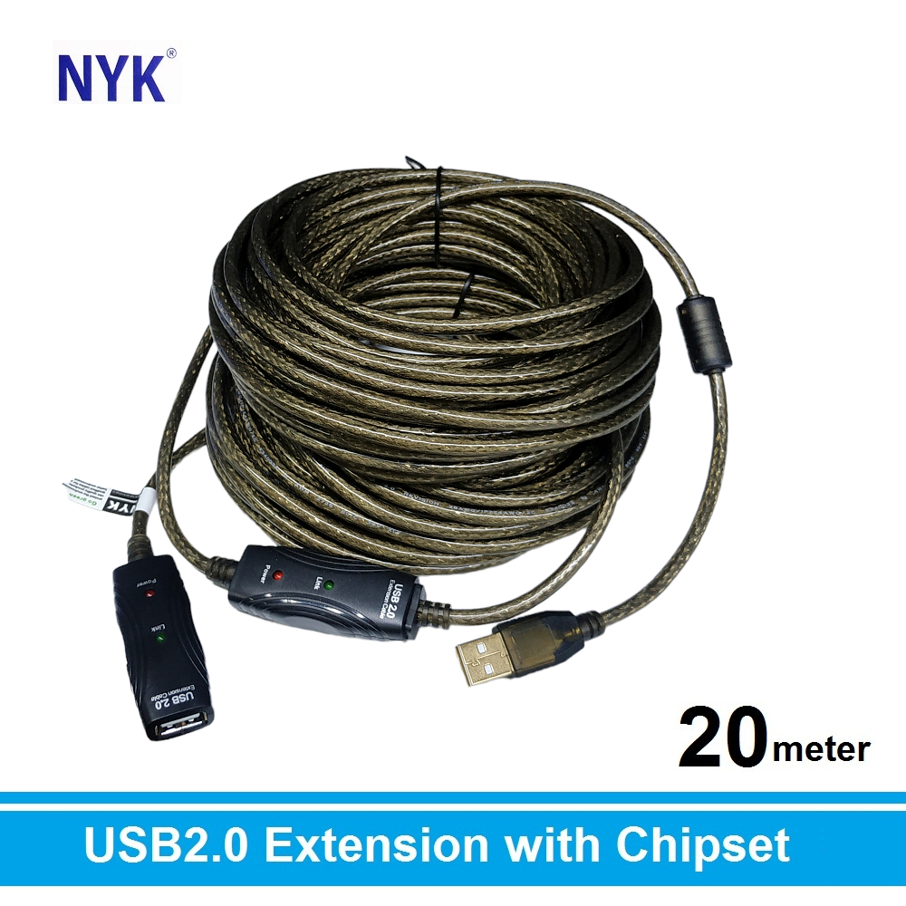 Jual Kabel USB 2.0 Extender with Chipset Extension 20M | Shopee Indonesia