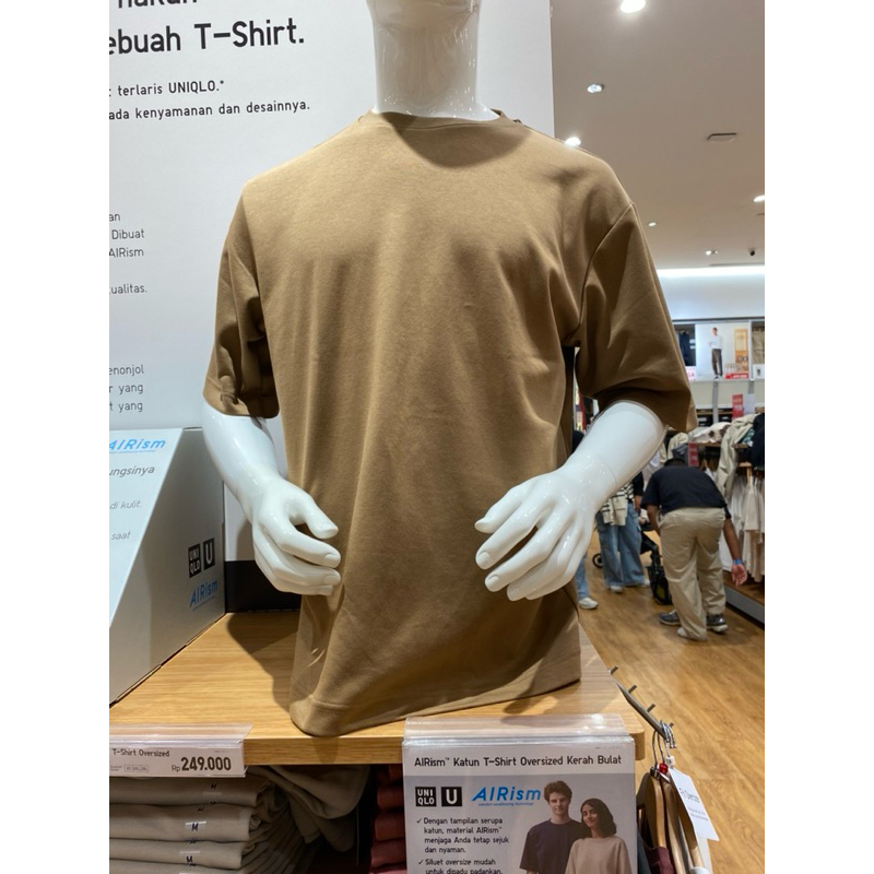 Jual Jastip. AIRism Katun T-Shirt Oversize Kerah Bulat | Lengan 1/2 UNIQLO | Shopee Indonesia
