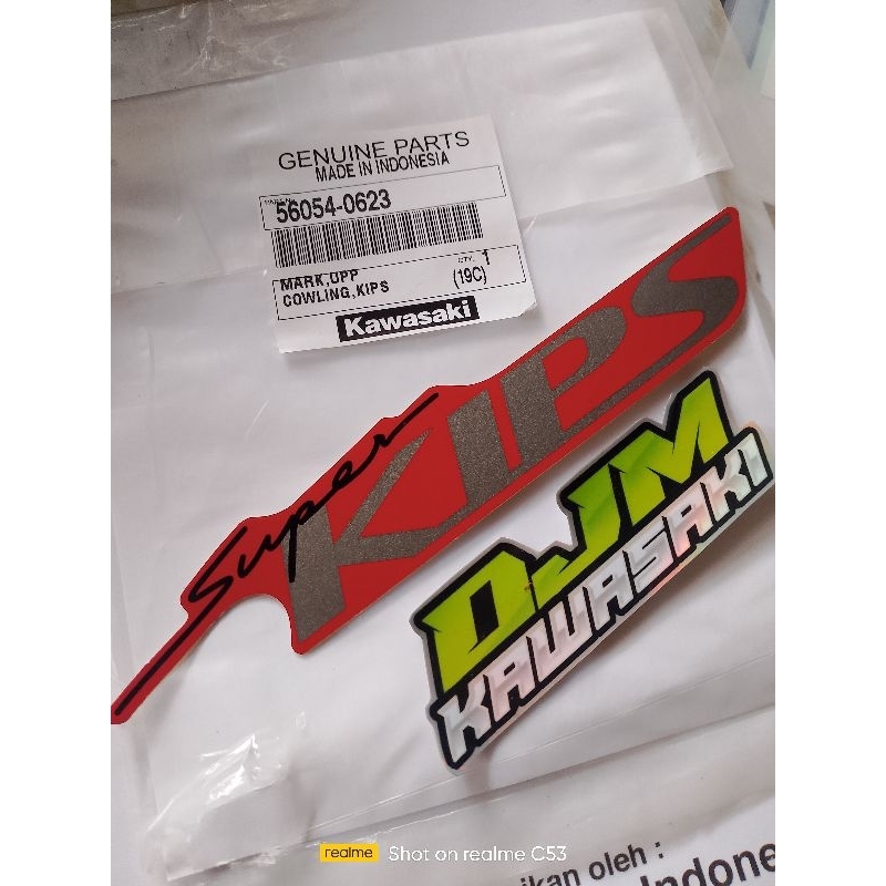 Jual stiker super kips Ninja RR old merah Original kawasaki | Shopee ...