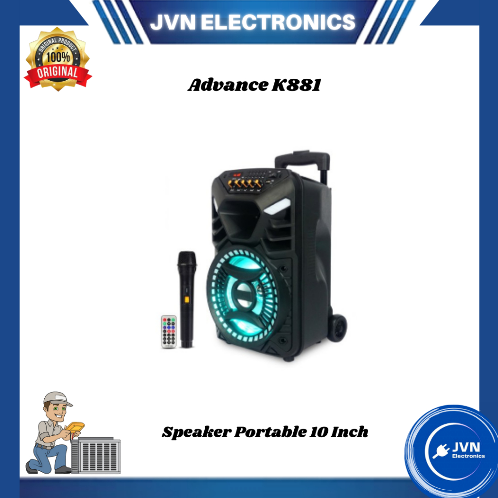 Jual Speaker Portable Advance K881 8 Inch | Shopee Indonesia