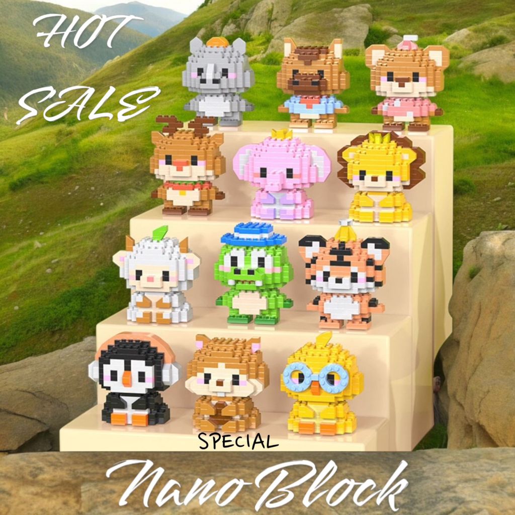 Jual BRICKS NANO BLOCKS MAINAN EDUKASI MINI BLOCKS ANIMALS MAKE A WISE ...