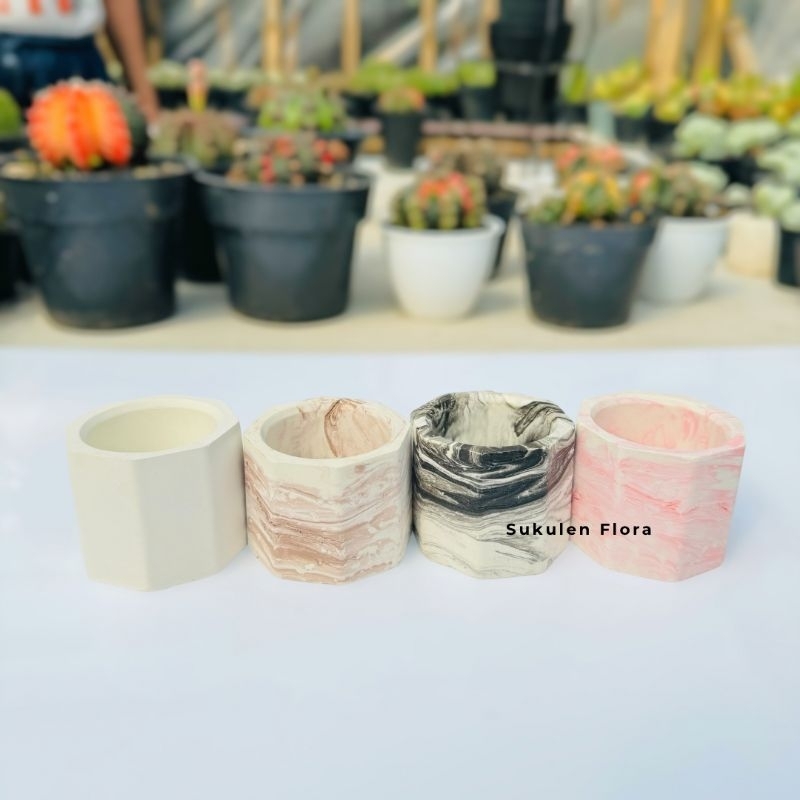 Jual Pot Semen Mini 5 cm / Pot Tanaman Kaktus & Sukulen / Tempat Lilin ...
