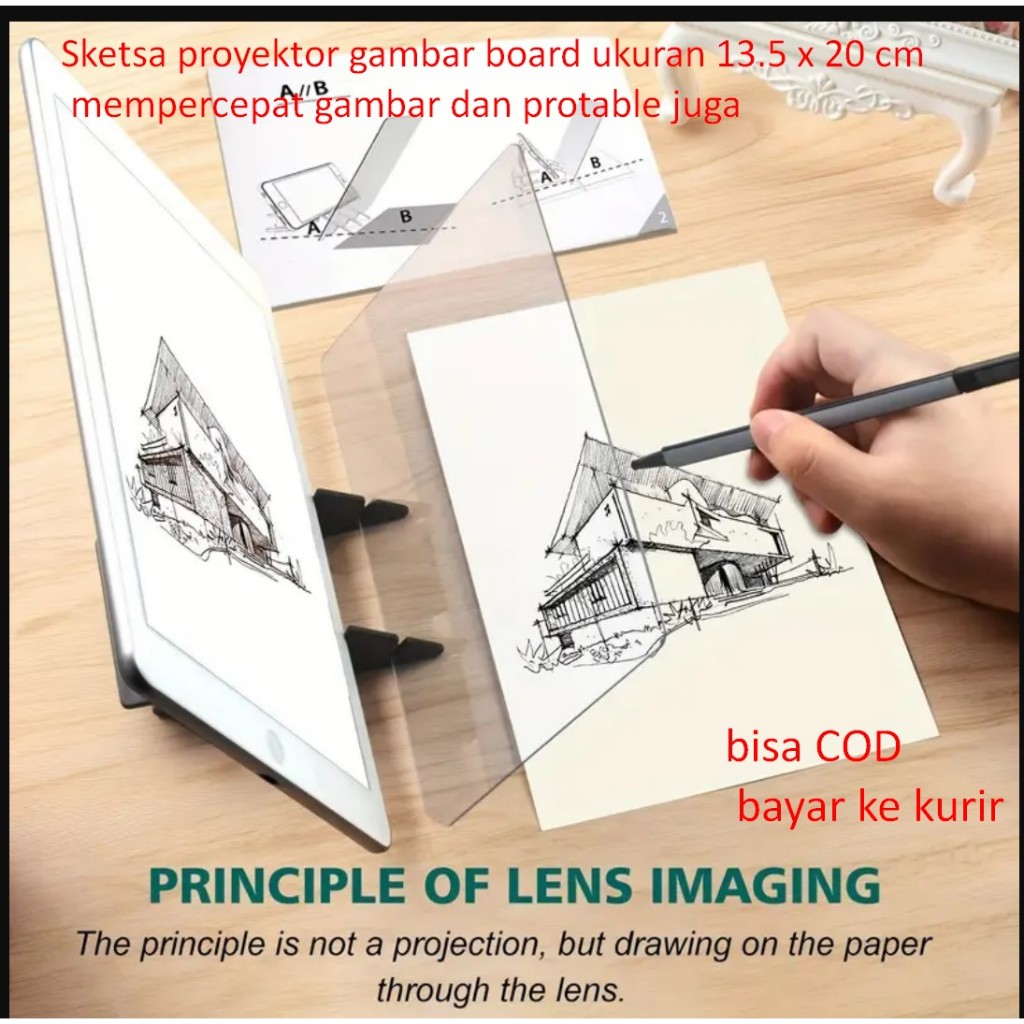 Jual Sketsa proyektor gambar board ukuran 13.5 x 20 cm mempercepat ...