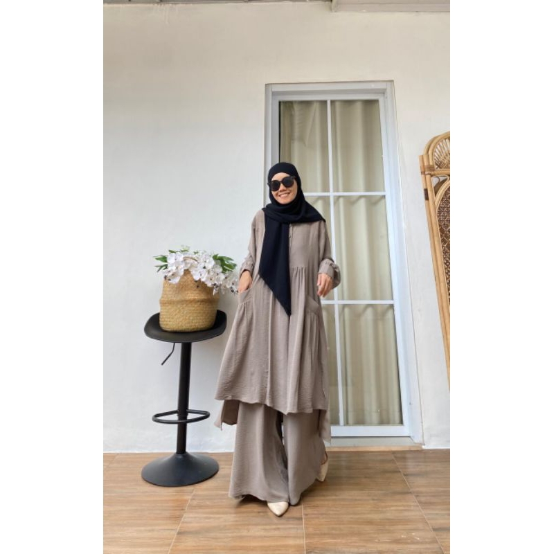 Jual KALILA SET SETELAN TUNIK+KULOT /ROK| SETELAN MURAH | Shopee Indonesia