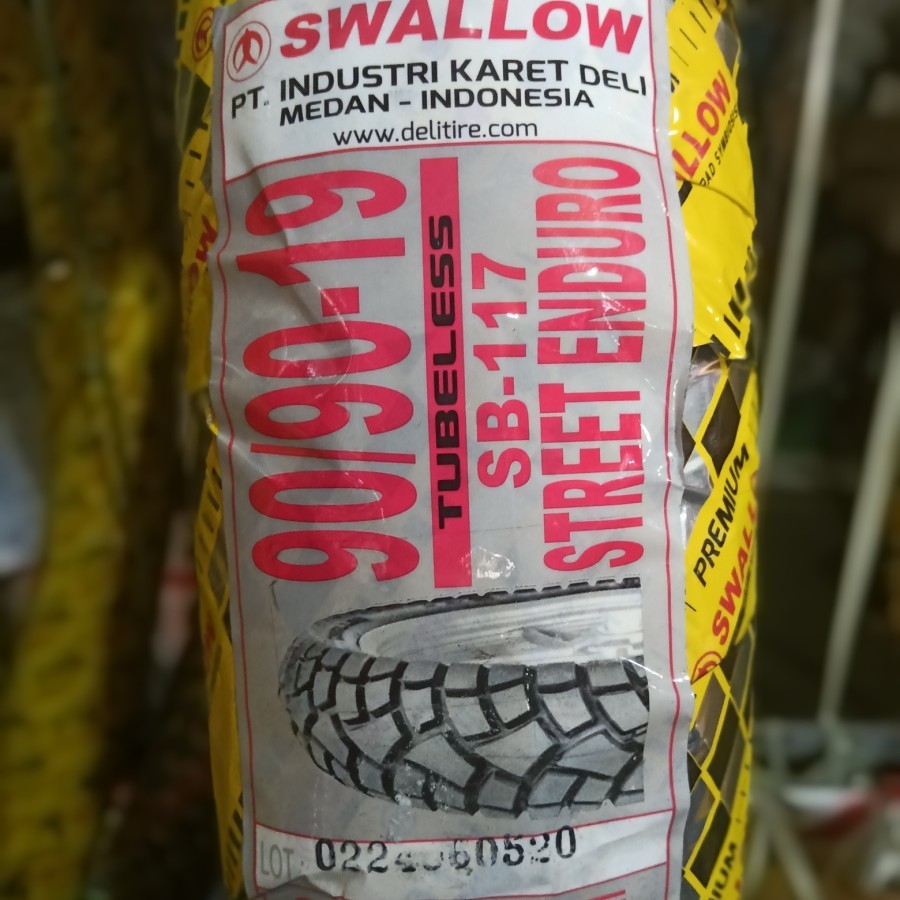 Jual Ban SWALLOW 90/90-19 SB-117 TUBELESS BAN MOTOR TRACKER SEMI CROSS | Shopee Indonesia