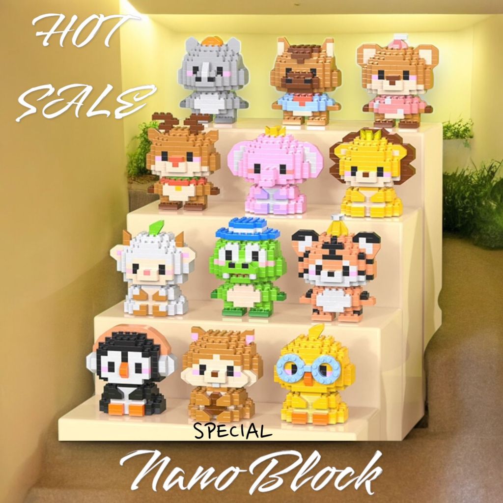 Jual BRICKS NANO BLOCKS MAINAN EDUKASI MINI BLOCKS ANIMALS MAKE A WISE ...