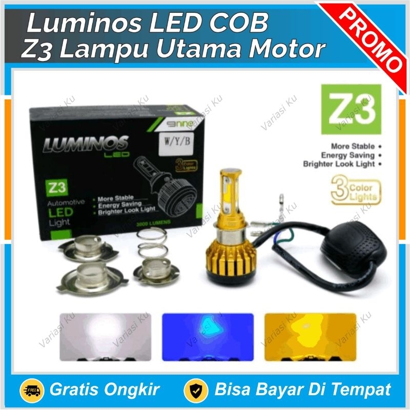 Jual LAMPU MOTOR LED LUMINOS Z3 Z2 PUTIH KUNING BIRU VIXION CBR MEGAPRO ...