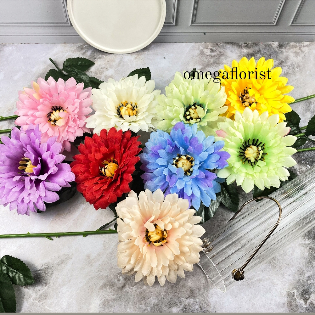 Jual Bunga Krisan X1 Dekorasi Wedding Bunga Plastik Buatan Palsu Hiasan ...