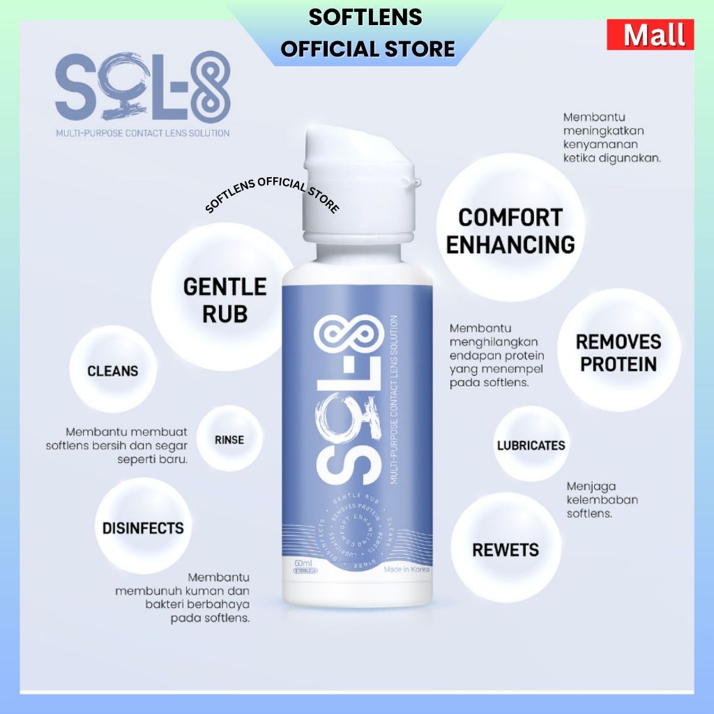 Jual Cairan Softlens SOL-8 60ml Thn 2027 | Shopee Indonesia
