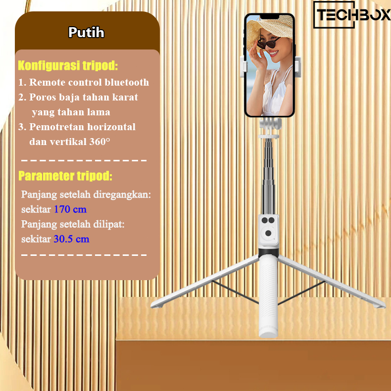 Jual Tech 170CM Selfie Stick Tripod Tongsis Dengan Monopod Dengan Wireless Remote Control ...