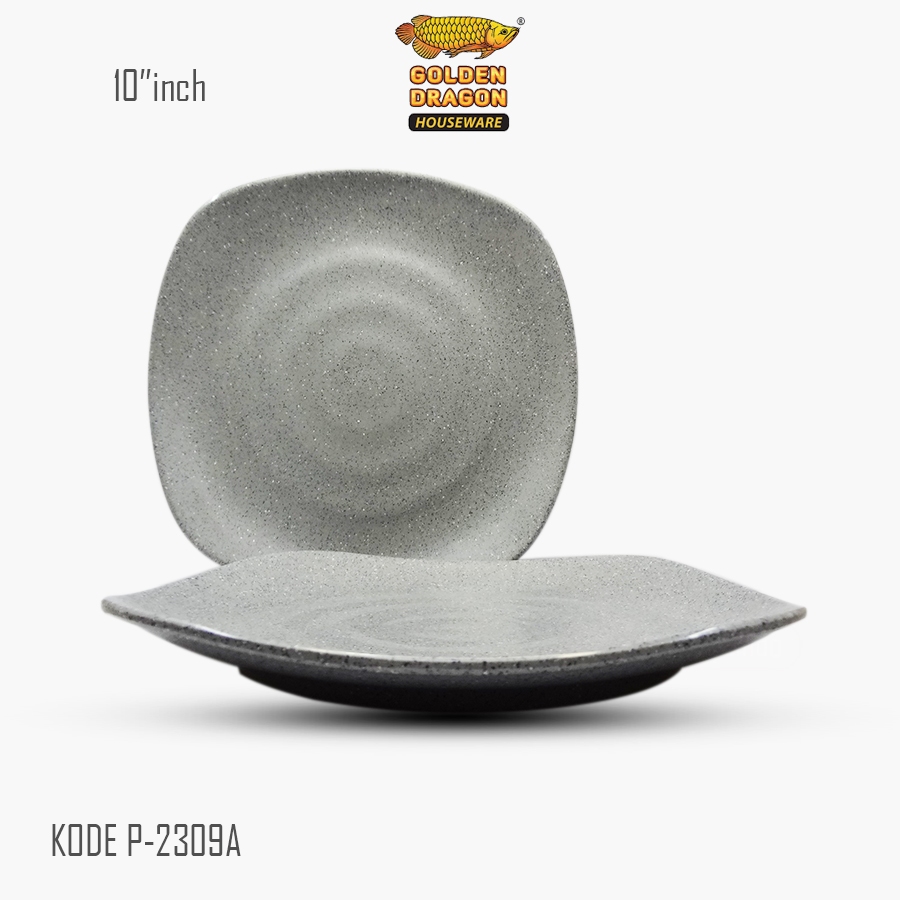 Jual Melamine Stone Piring 9 inch - Piring Kotak - Piring Cafe - Piring ...
