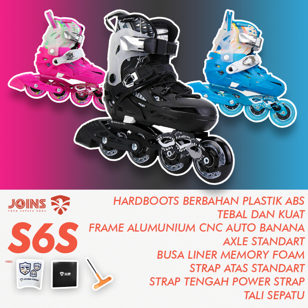 Jual Sepatu Roda Anak Inline Skate Pemula Flying Eagle s6s | Shopee ...