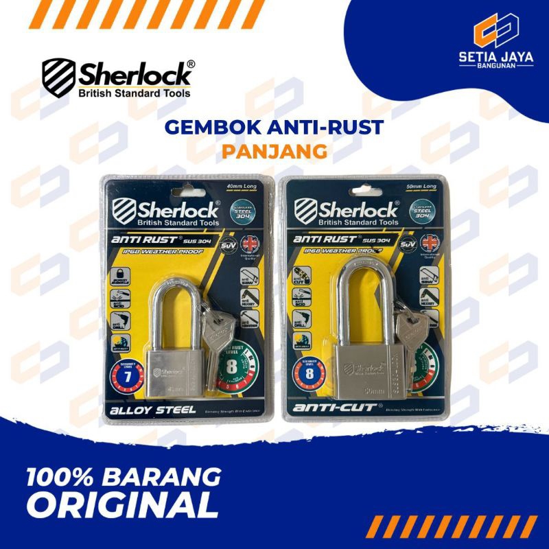 Jual Gembok Sherlock Anti Rust 40 / 50 / 60 mm Panjang Stainless Steel ...