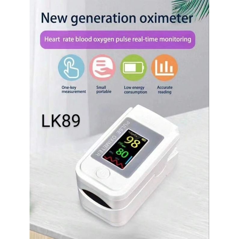 Jual Oximeter Oksimeter Fingertip Pulse Saturation SpO2 Oxigen Monitor ...